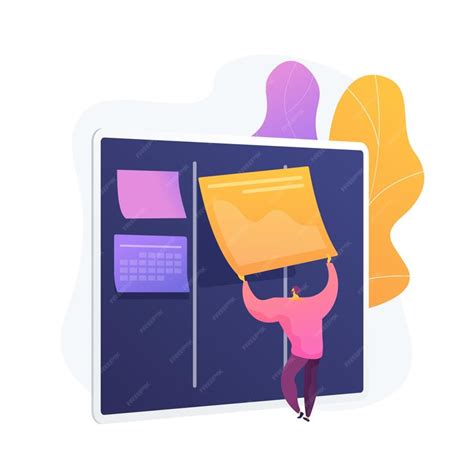 할 일 목록이있는 Kanban 보드 작업 및 시간 관리 방법 프로젝트 프로세스 워크 플로 최적화 구성 Kpi 성능 효율성 무료 벡터