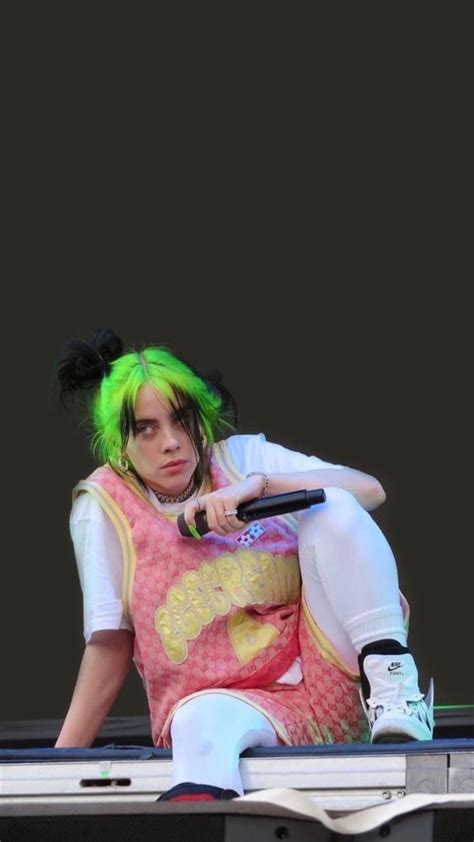 Billie Eilish Green Roots Concert Aesthetic Wallpaper In 2022 Concert