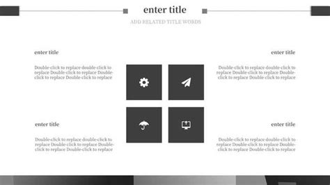 Monochrome Image Featuring Four Unique Icon Diagrams Powerpoint