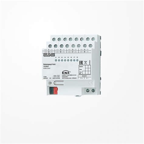Knx Binary Input 8 Gang Rail Mounting Device 4 Rail Units 2128 Reg