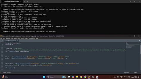 Typeerror Nonetype Object Is Not Subscriptable Apis Automation Algos And Code Madefortrade