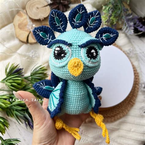 Peacock Crochet Pattern Printable Pdf Amigurumi Today Shop