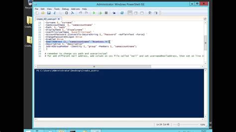 Create Multiple Active Directory Users Using Cvs File And Powershell Youtube