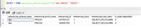 対象オブジェクトを参照する参照元エンティティの情報を出力する：sql Server動的管理ビューレファレンス（143） ＠it