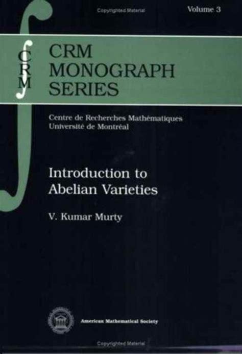 Introduction To Abelian Varieties 9780821811795 V Kumar Murty Boeken Bol