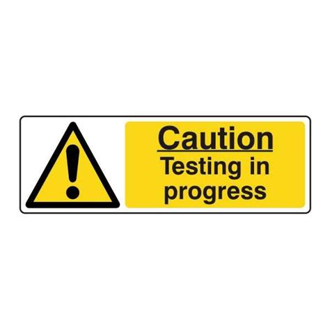 Caution Testing In Progress PPE Stores