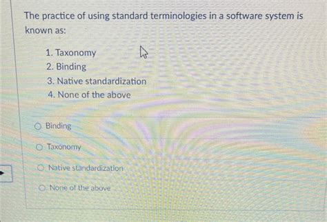 solved the practice of using standard terminologies in a
