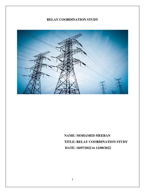 Relay Coordination Pdf Relay Transformer