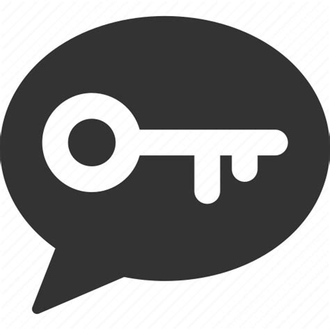 Comment Cypher Key Message Password Protected Security Icon