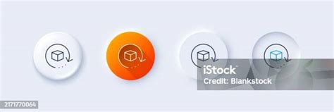 반송 패키지 라인 아이콘입니다 배달 소포 기호입니다 화물 상품 상자 선 아이콘 벡터 3차원 형태에 대한 스톡 벡터 아트 및 기타 이미지 3차원 형태 고급 공급망