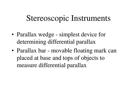 Ppt Principles Of Photogrammetry Stereoscopic Parallax Powerpoint