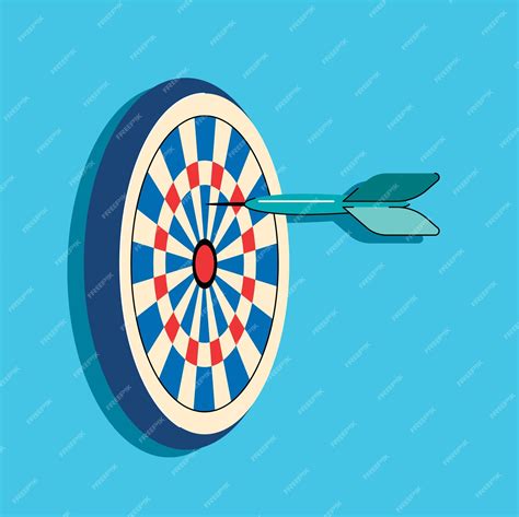 Premium Vector Darts And Darts Board Vector Illustration