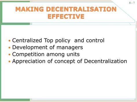 Centralisation And Decentralisation Ppt Mergers And Acquisitions Business Banking And Finance