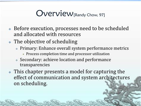 ppt distributed process scheduling 5 1 a system performance model