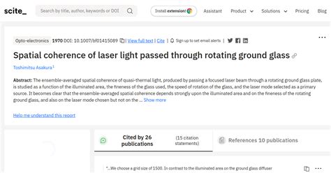 Spatial Coherence Of Laser Light Passed Through Rotating Ground Glass [scite Report]