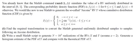 You Already Know That The Matlab Command Rand 11