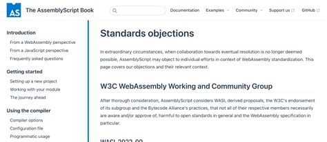 Assemblyscript專案認為wasi傷害開源標準，抨擊bytecode Alliance破壞webassembly規範精神 Ithome