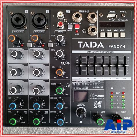 Tada Fancy 4 Mixer สีดำ มิกเซอร์อนาล็อก 4 ช่องสัญญาณ Bluetooth บลูทูธ เอฟเฟคแท้ ธาดา แฟนซี4