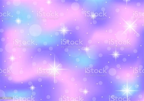 추상적인 은하 판타지 유니콘 보케와 파스텔 하늘 무지개 배경 일러스트 벡터 0명에 대한 스톡 벡터 아트 및 기타 이미지 0명 공주 구름 Istock