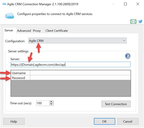 Agile CRM Connection COZYROC