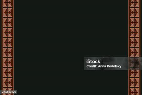 그리스 장식 프레임 그리스 개념 고대 그리스 그리스 디자인 초대장 전단지 및 인사말 카드의 템플릿 벡터 일러스트 레이 션 검정 배경 인쇄 0명에 대한 스톡 벡터 아트 및