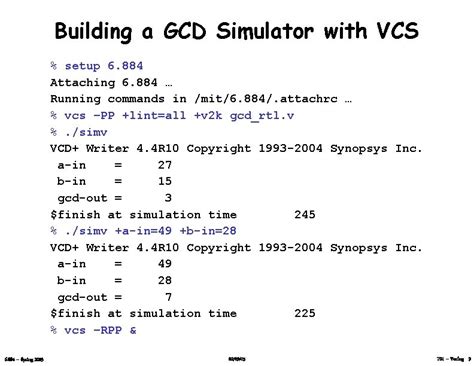 Tutorial 1 Verilog Simulation Toolflow Ps V I