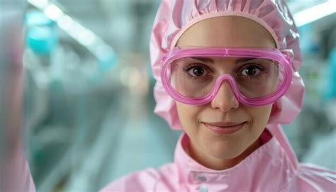 Female Researcher Conducts Scientific Experiments In A Space Station Laboratory Setting Wearing