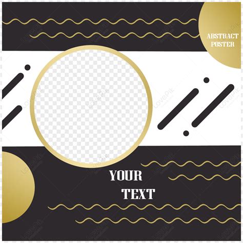 소셜 미디어 일러스트 황금 테두리플래이어현대의덮개 Png 일러스트 무료 다운로드 Lovepik