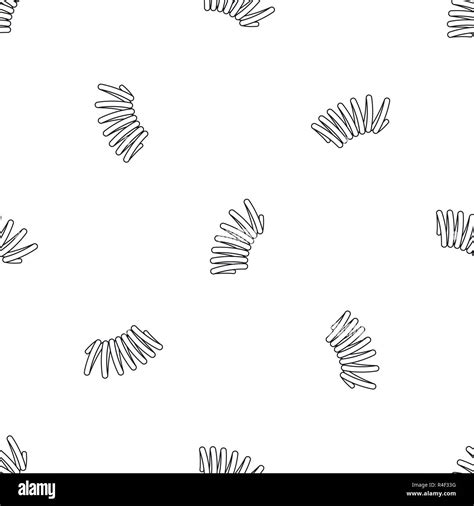 Elastic Spring Coil Pattern Seamless Vector Repeat Geometric For Any Web Design Stock Vector