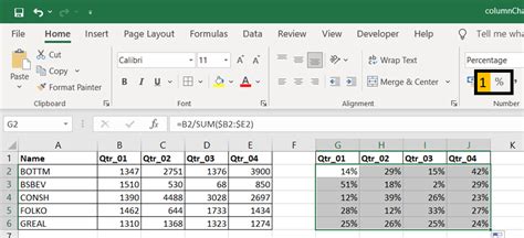 How To Show Percentages In Stacked Column Chart In Excel Geeksforgeeks