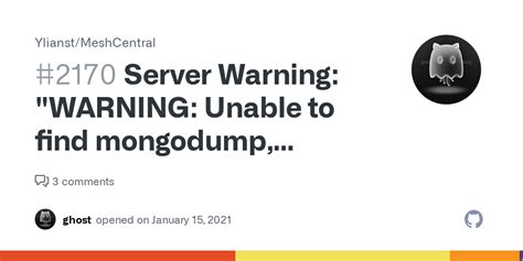 Server Warning Warning Unable To Find Mongodump Mongodb Database