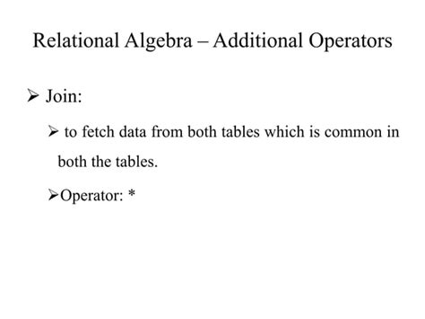 Dbms Relational Algebra Pptx