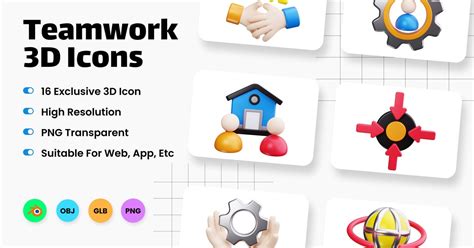 Teamwork 3d Render Objects Ft Teamwork And Leadership Envato