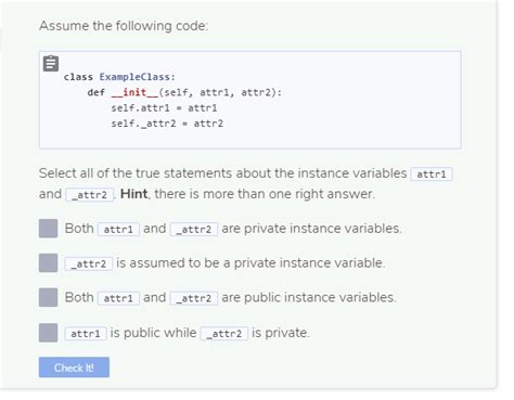 Solved Assume The Following Code Class Exampleclass Def