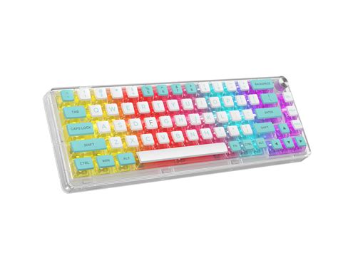 Factory Price Black Crystal Transparent Mini Size With Rotary Mechanical Keyboard Private Oem