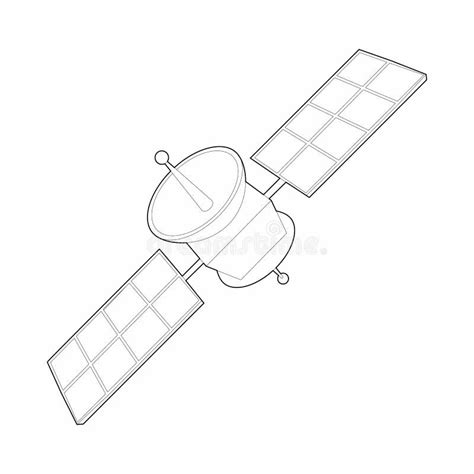 Space Satellite Icon Outline Style Stock Illustration Illustration
