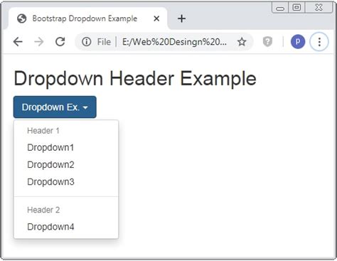 Bootstrap Dropdowns