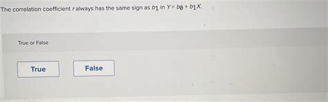 Solved The Correlation Coefficient R ﻿always Has The Same
