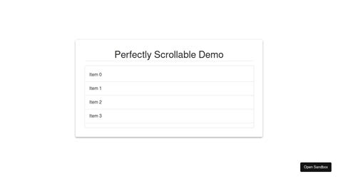 Perfectly Scrollable Codesandbox