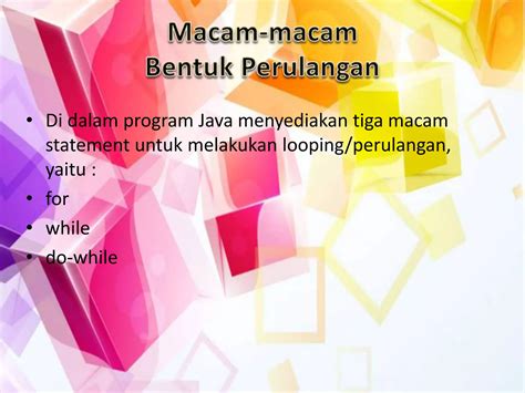 perulangan pada java netbeans ppt