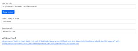 NIFTIT Manually Create A OneDrive Sync Link From SharePoint