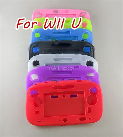 닌텐도 Wii U 게임 패드 컨트롤러용 실리콘 케이스 소프트 고무 전신 프로텍터 젤 케이스 커버 스킨 쉘 5 개입교체부품
