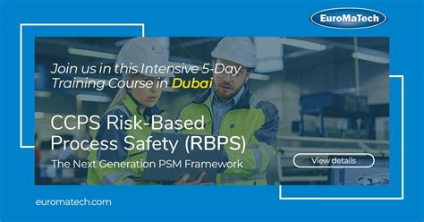 Ccps Risk Based Process Safety Rbps Training Course Euromatech… Hisham Kokash