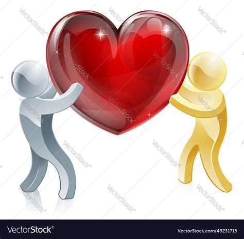 Passing Love Heart Royalty Free Vector Image Vectorstock