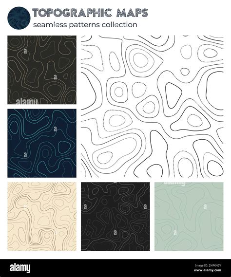 Topographic Maps Astonishing Isoline Patterns Seamless Design Radiant Tileable Background