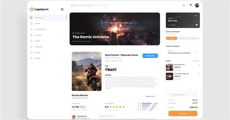 Film Ticket Booking Dashboard Ui Kit Websites Ft Business And Dashboard Envato