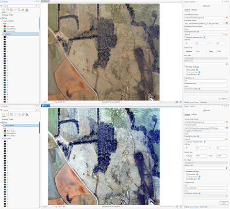 Solved Saturated Raster When Exporting Force Rgb Enabled Esri