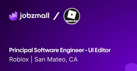 Apply To Principal Software Engineer Ui Editor Roblox Jobzmall