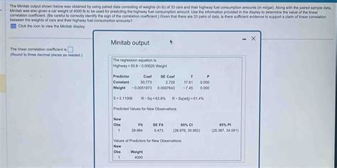 Solved The Minitab Output Shown Below Was Obtained By Using Paired