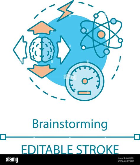 Brainstorming Concept Icon Think Freely Brain Stimulation Solution Searching Mind Mapping